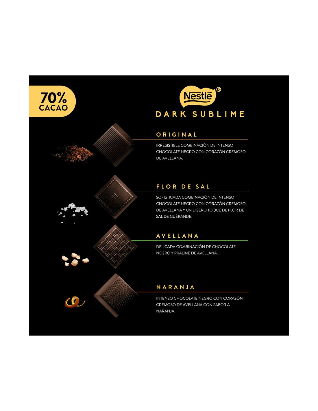 Bombones Dark Sublime Nestle 143 | Confitelia.com