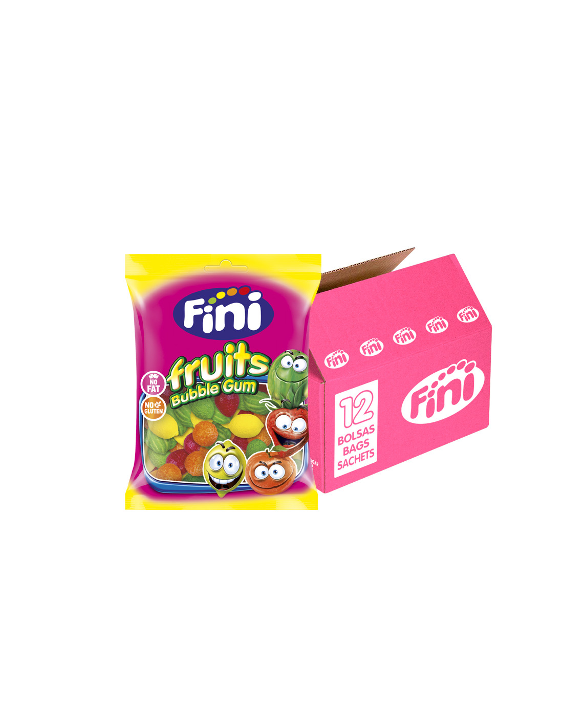 Fruit macedonia chewing gums